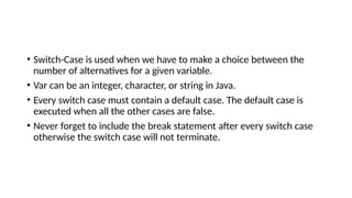 controlStatement.pptx, CONTROL STATEMENTS IN JAVA | PPTX