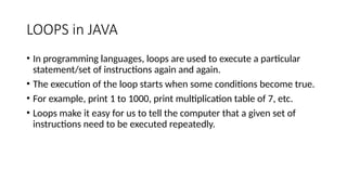 controlStatement.pptx, CONTROL STATEMENTS IN JAVA | PPTX