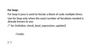 controlStatement.pptx, CONTROL STATEMENTS IN JAVA | PPTX