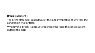 controlStatement.pptx, CONTROL STATEMENTS IN JAVA | PPTX