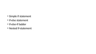 controlStatement.pptx, CONTROL STATEMENTS IN JAVA | PPTX