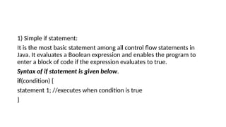 controlStatement.pptx, CONTROL STATEMENTS IN JAVA | PPTX