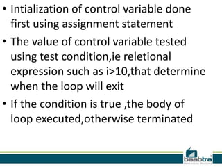 Control statement in c | PPTX