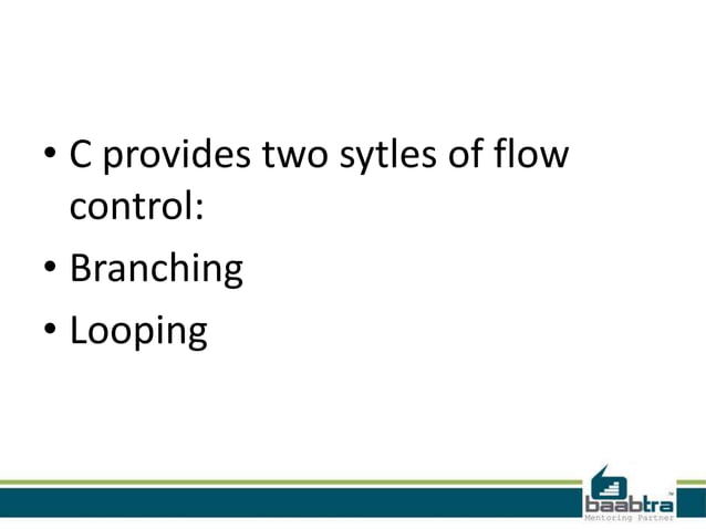 Control statement in c | PPTX