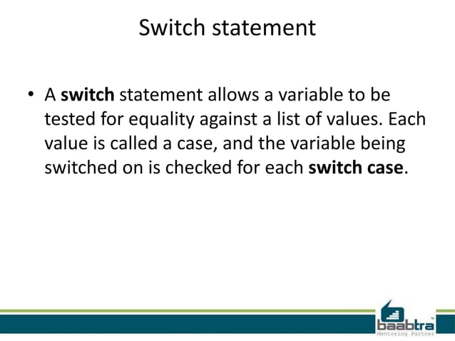 Control statement in c | PPTX