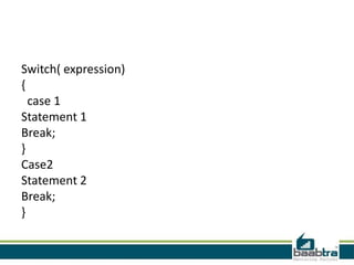 Control statement in c | PPTX