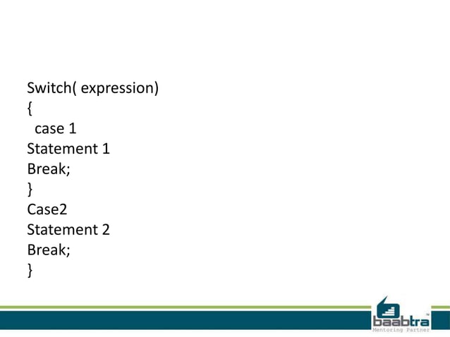 Control statement in c | PPTX