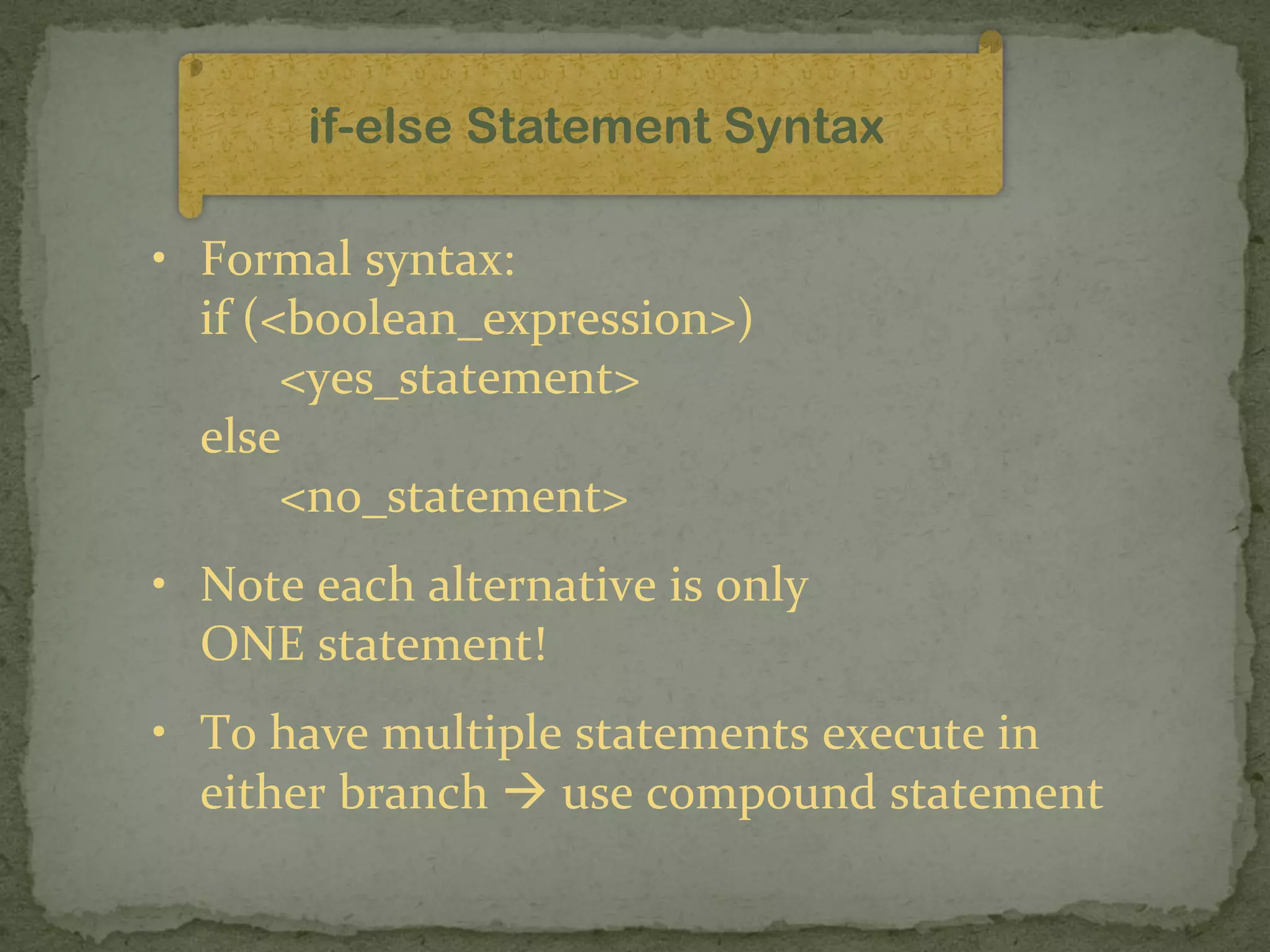 Control statements | PDF