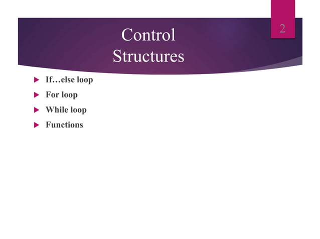 Control statements | PPTX