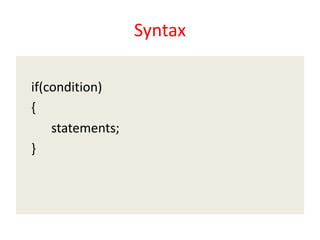 Control statements in java | PPT