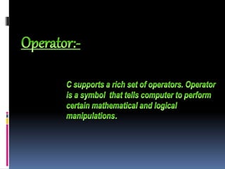 Control statements in c | PPTX