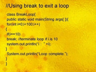 Control statements in java | PPT