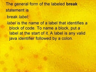 Control statements in java | PPT