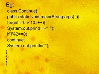 Control statements in java | PPT