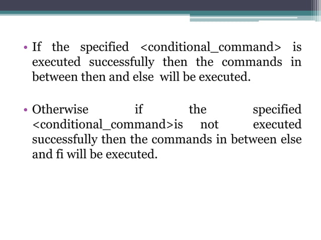 Linux Control Statements In Shell Programming Pptx