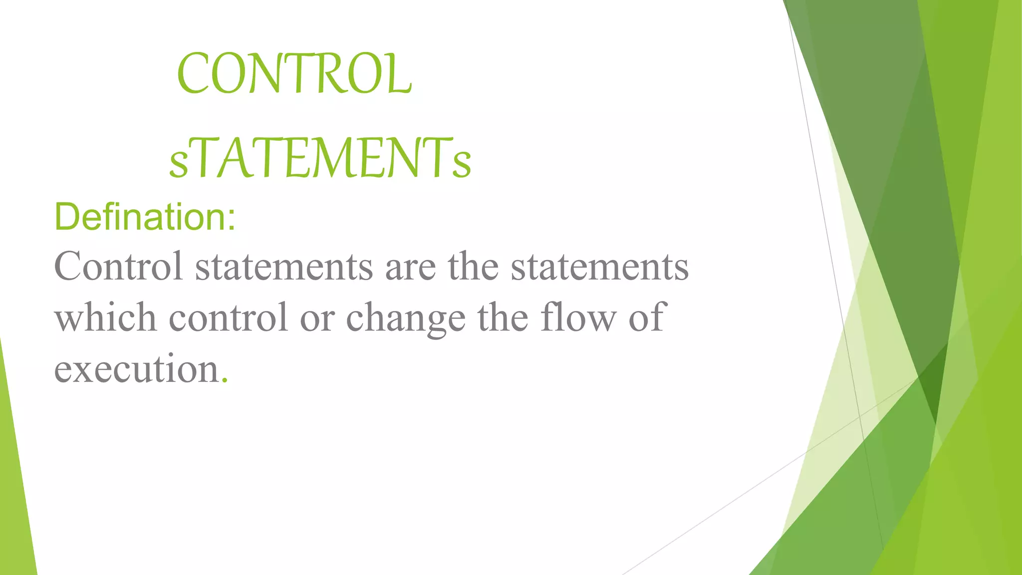 Control Statements In Pythonpptx Programming Languages Computing 4625