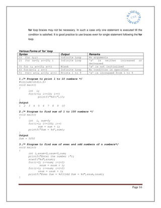 Control statements-Computer programming | PDF