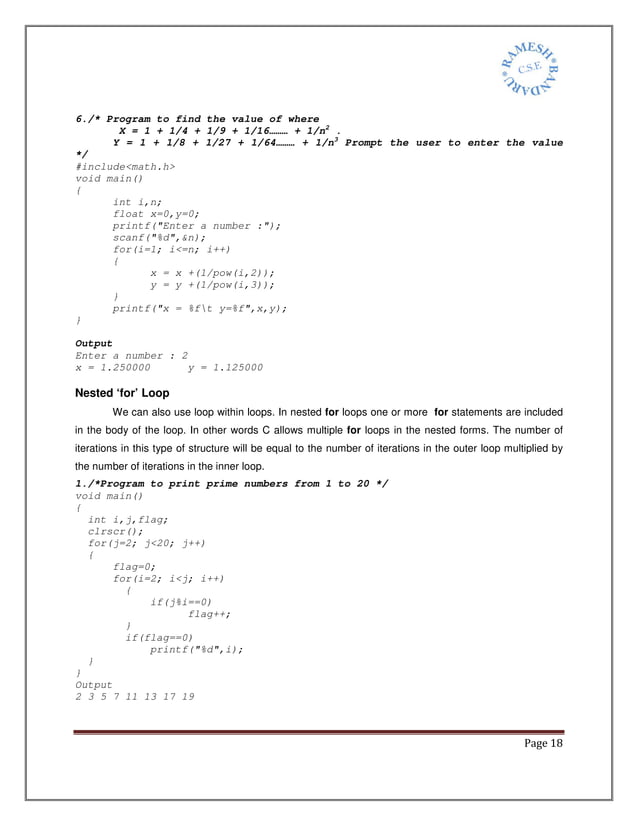 Control statements-Computer programming | PDF
