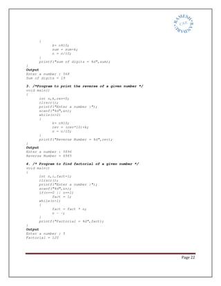 Control statements-Computer programming | PDF
