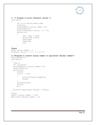 Control statements-Computer programming | PDF