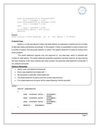 Control statements-Computer programming | PDF