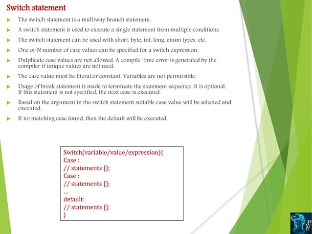 Control statements in java | PPTX | Programming Languages | Computing