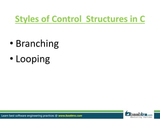 Control structure | PPTX | Programming Languages | Computing
