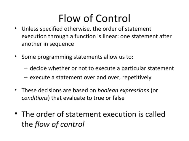 Control structure | PPT | Programming Languages | Computing