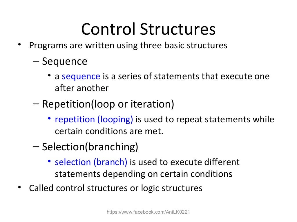 Control structure C++ Control structure C++