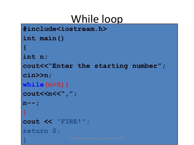 Control structure C++