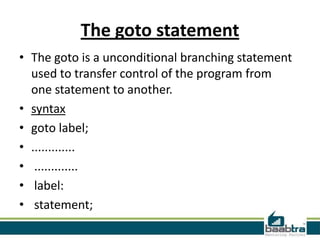 Control structure in c | PPT