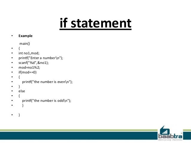 Control structure in c
