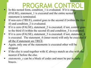 Control Structure in C-programming with examples | PPTX