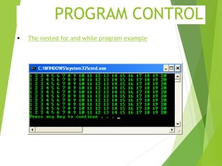 Control Structure in C-programming with examples | PPTX
