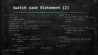 Control structure of c | PPT