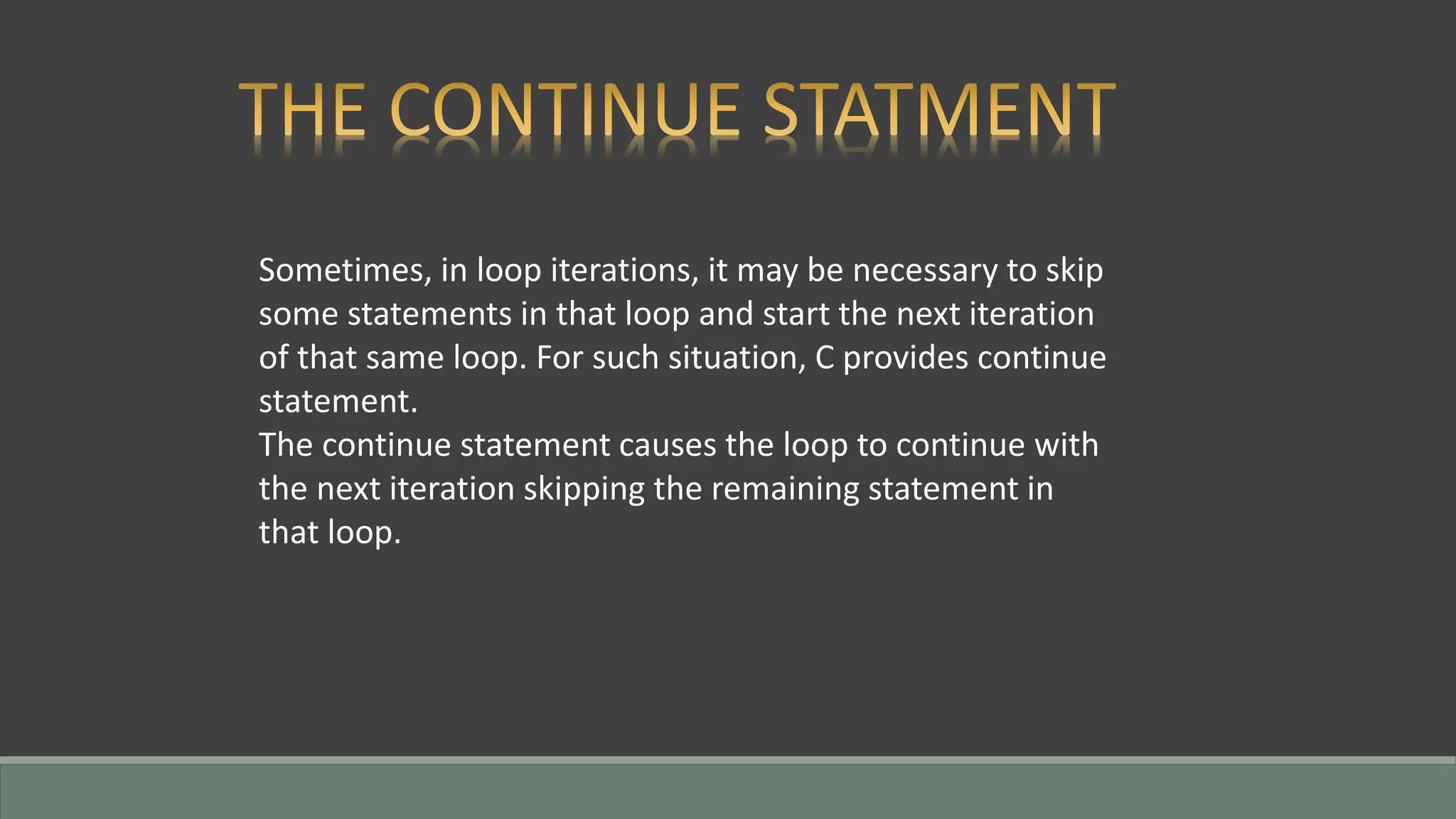 Control structure of c language | PPTX | Programming Languages | Computing