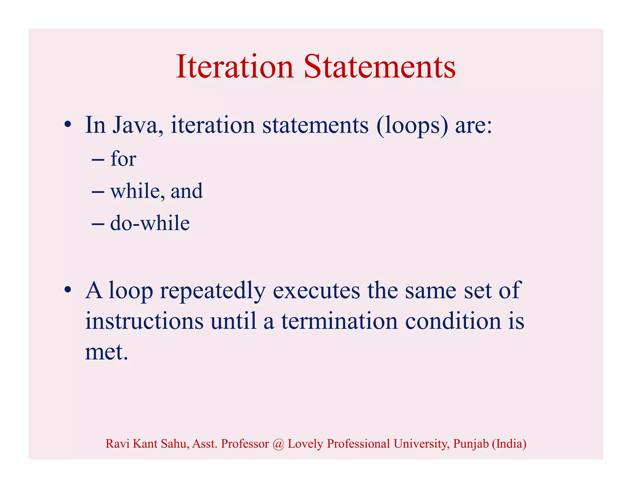 Control structures in Java | PDF