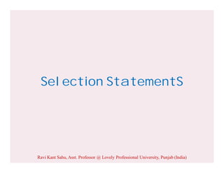 Control structures in Java | PDF