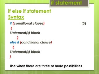 Control structures | PPT