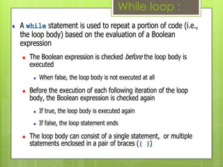 Control structures | PPT