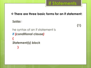 Control structures | PPT