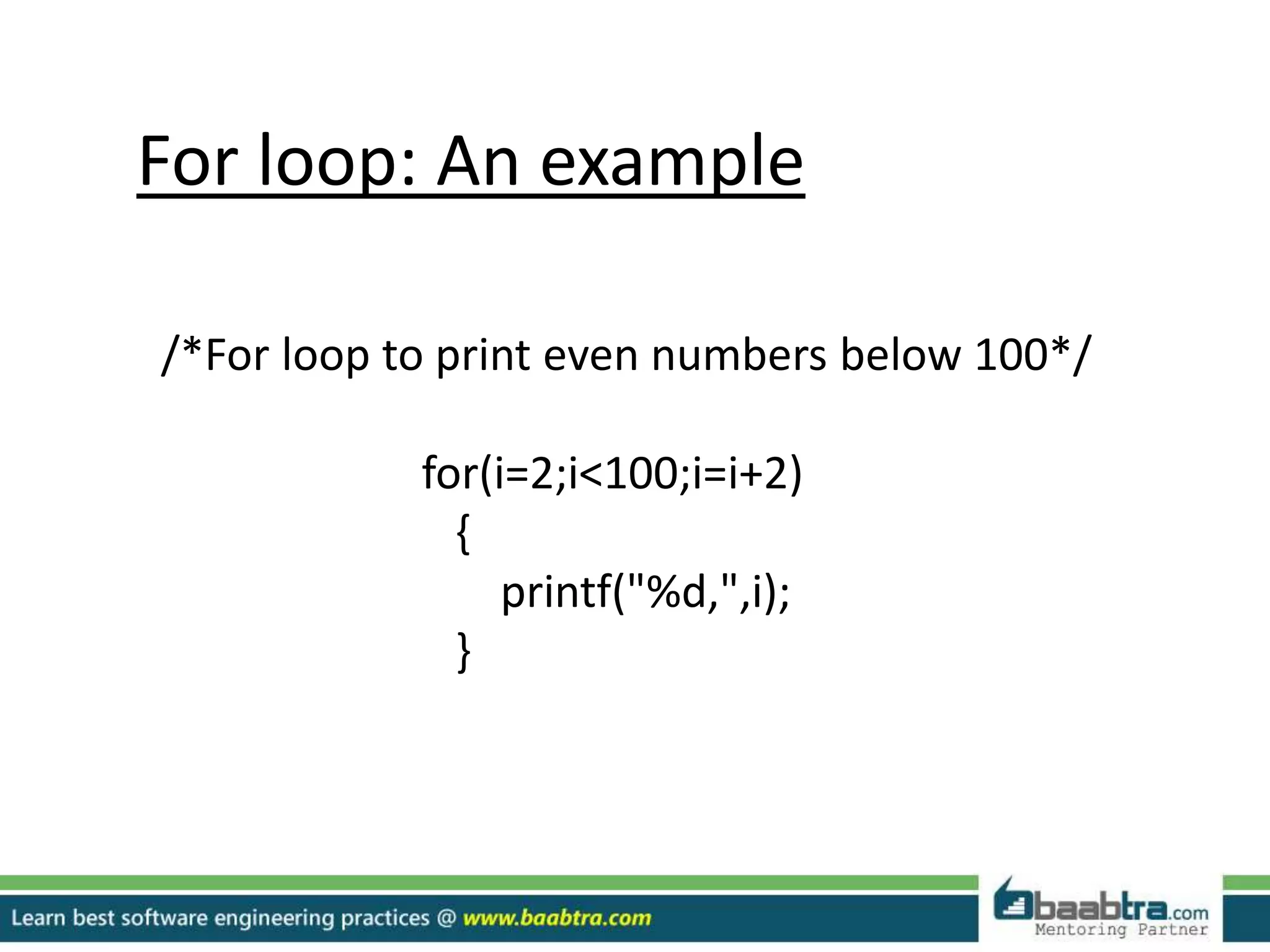 Control structures in C | PPTX