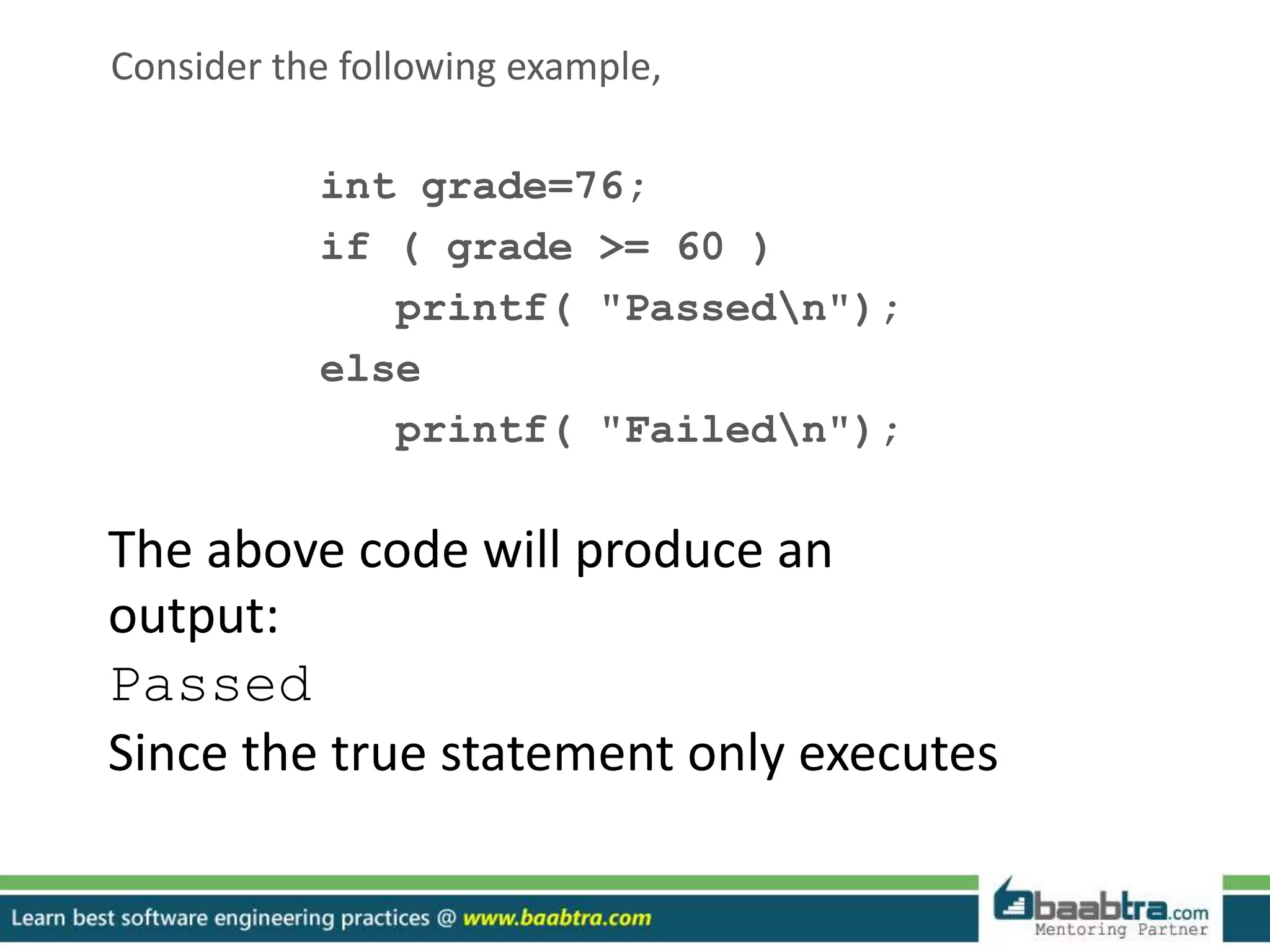 Control structures in C | PPTX | Programming Languages | Computing