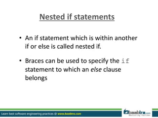 Control structures in C | PPTX