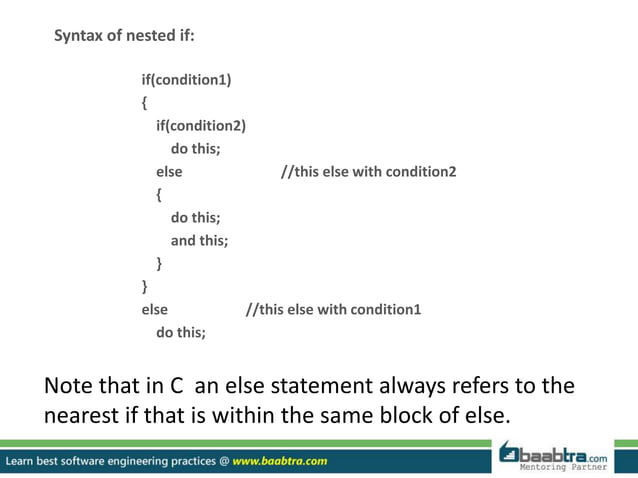 Control structures in C | PPTX | Programming Languages | Computing