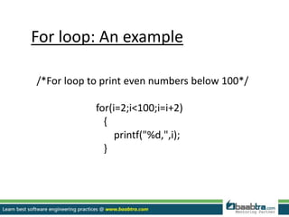 Control structures in C | PPTX