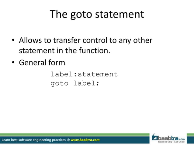 Control structures in C | PPTX | Programming Languages | Computing