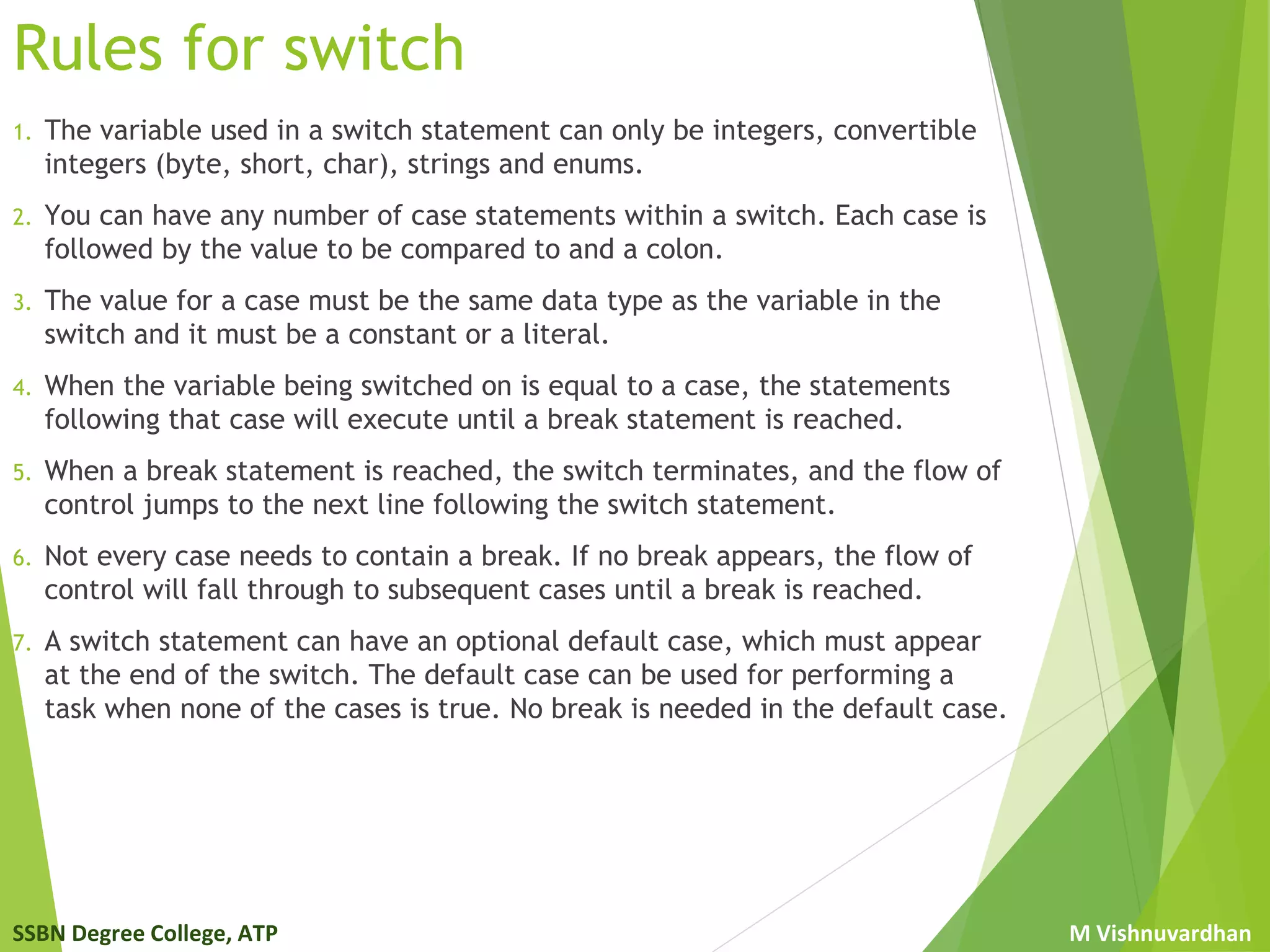 Control structures | PPT