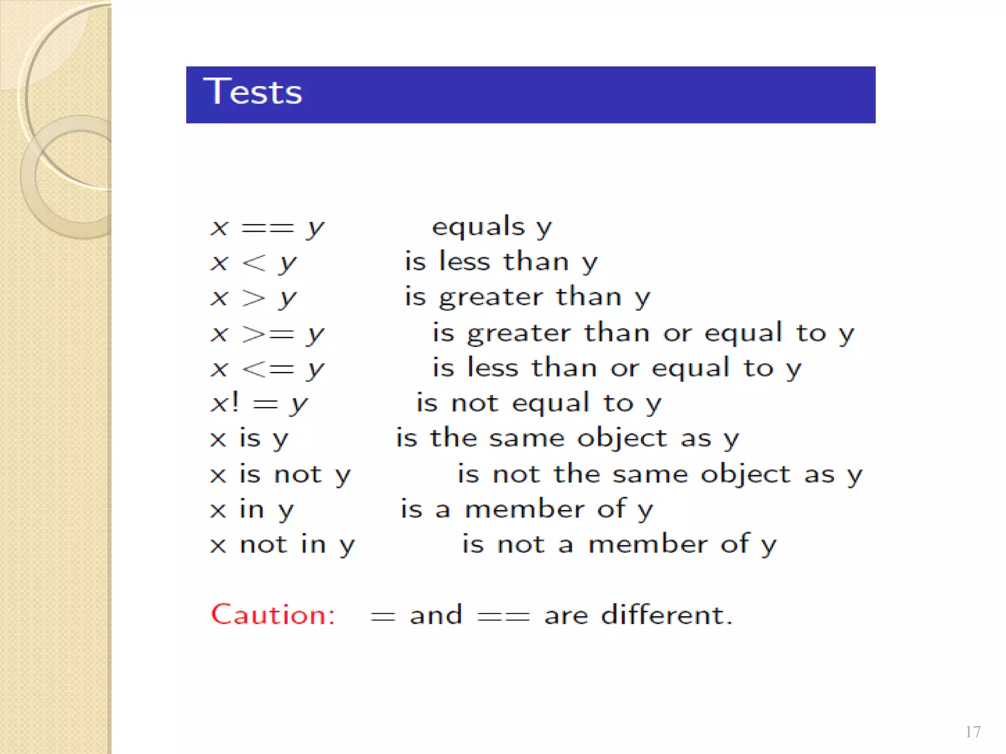 Python Control Structures Ppt Programming Languages Computing