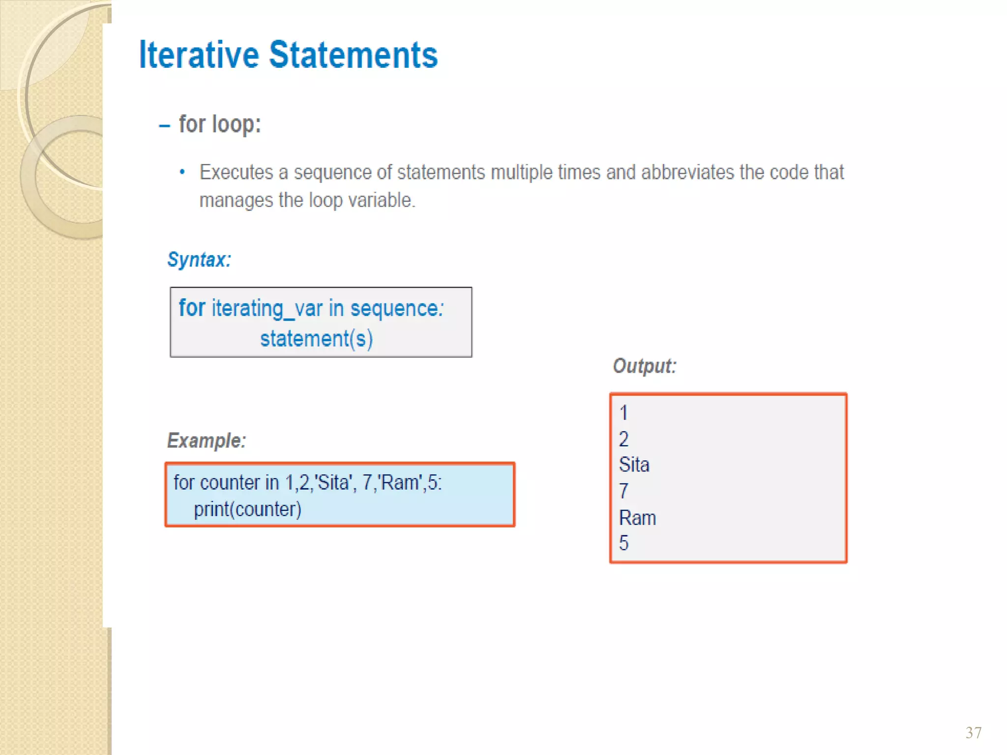 Python Control Structures Ppt Programming Languages Computing 1482
